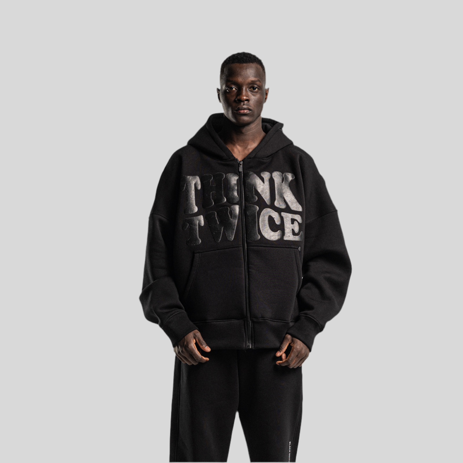 Think Twice Zip-Up - Black – Blackedition